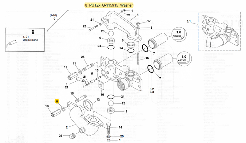 Putzmeister Tommy Gun A3 & A3.75 Washer